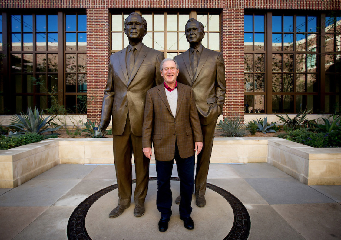 President George W. Bush and President George H. W. Bush - Chas Fagan ...